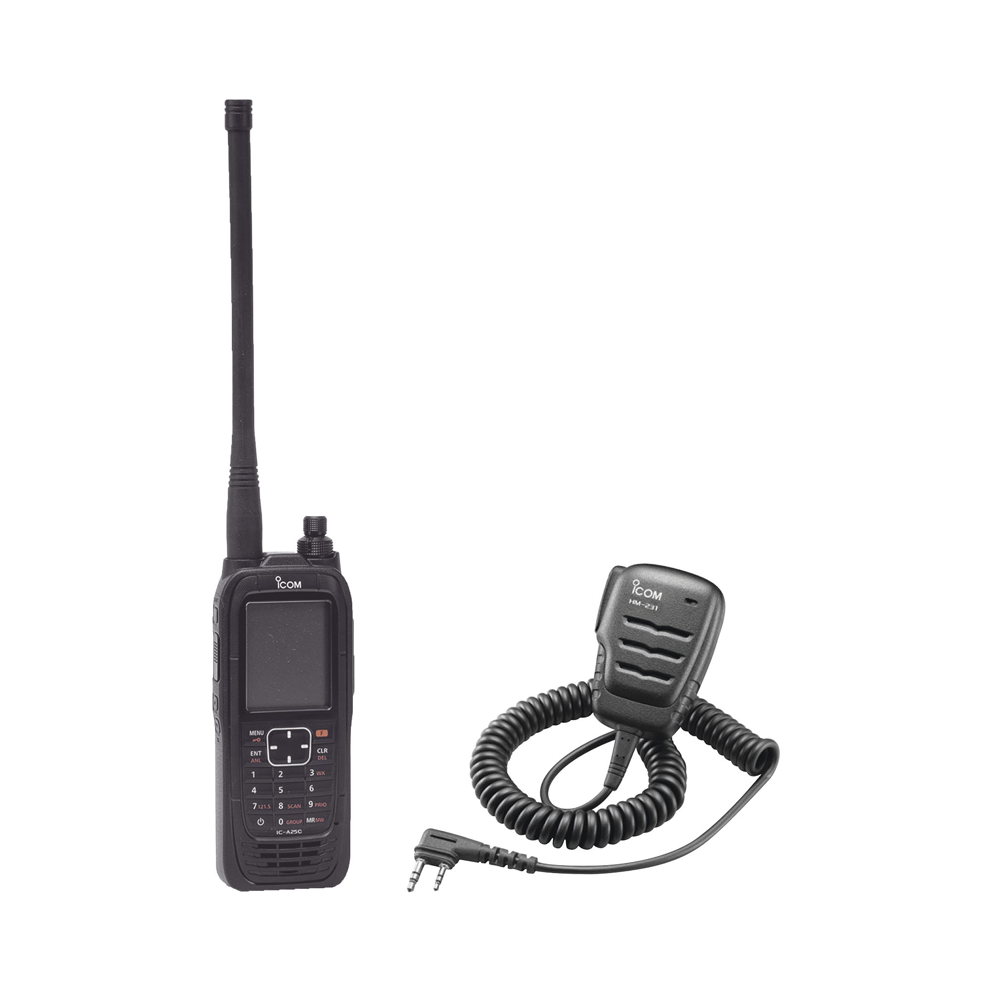 Kit de radio IC-A25C con micrófono de mano HM-231 – CollinsElectronics